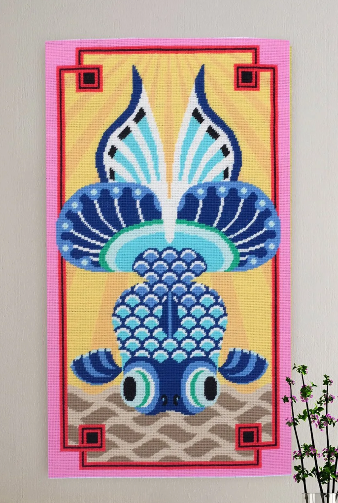 Tricia the Fish Cross Stitch Kit — The Blue Peony